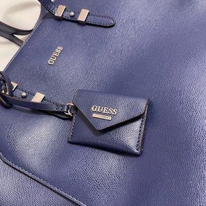 Guess | Bags | Guess Purple Leather Tote Bag | Poshmark